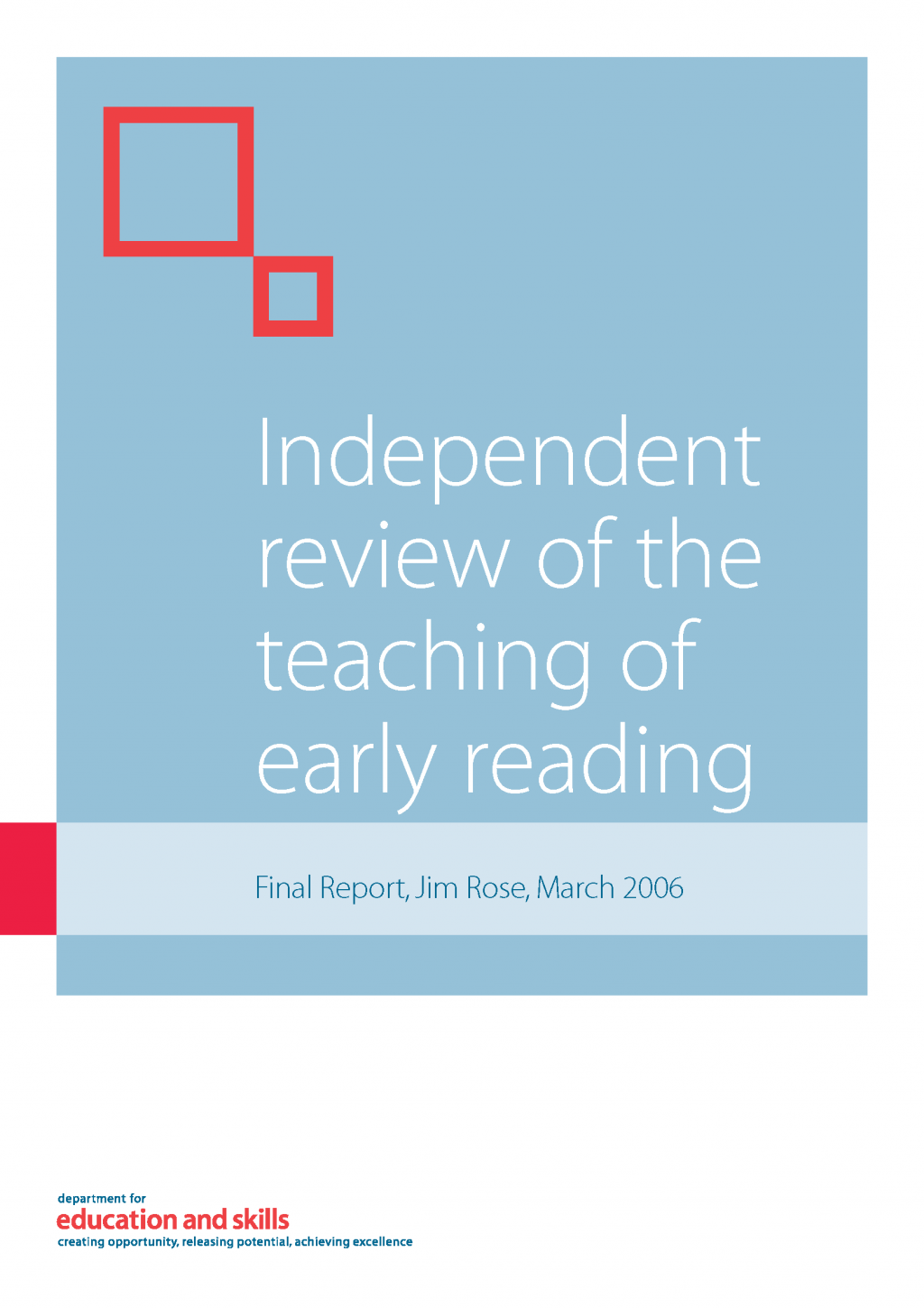 Independent Review of the Teaching of Early Reading (UK) - The Rose ...